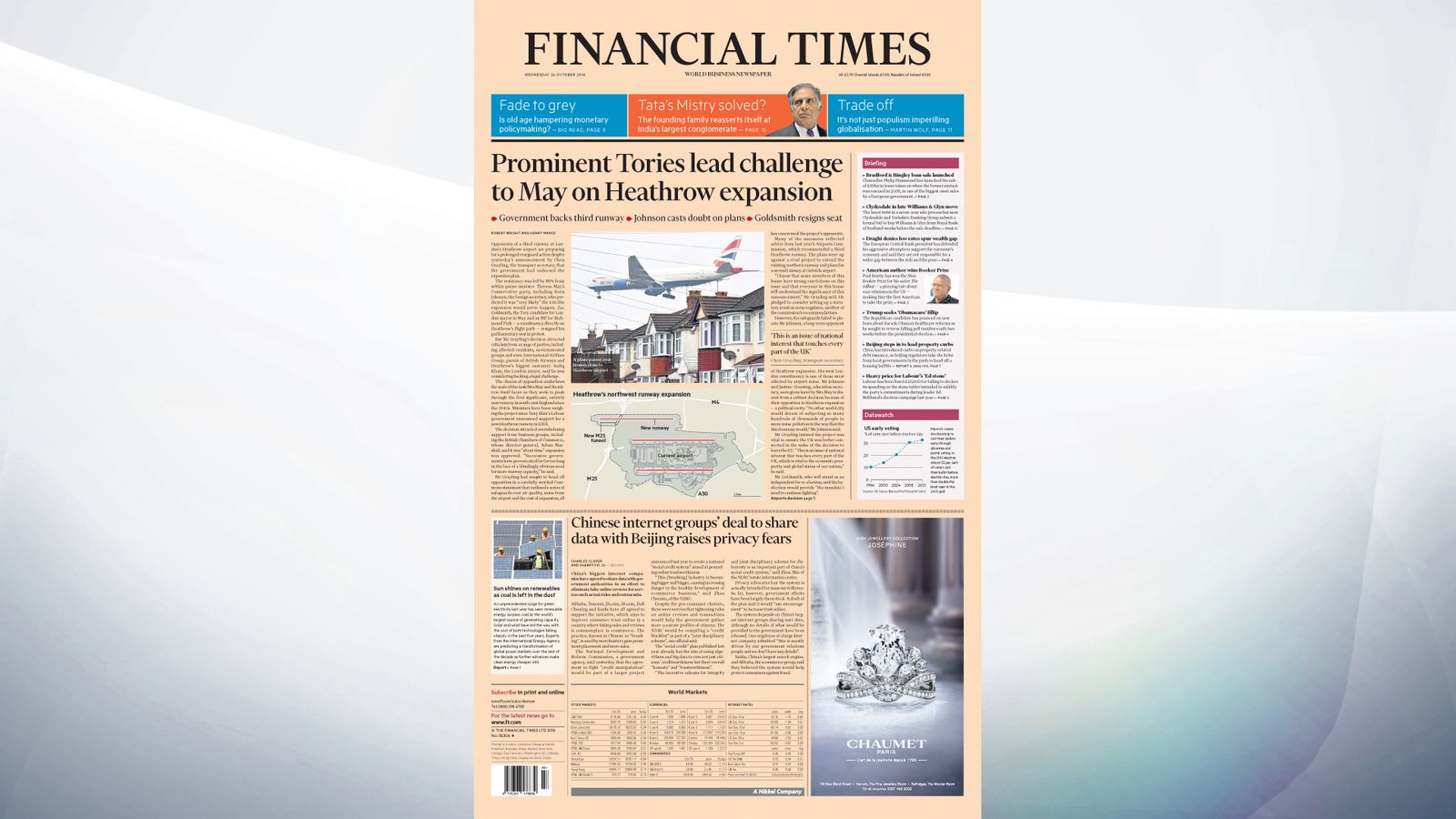 Wednesday's national newspaper front pages | UK News | Sky News