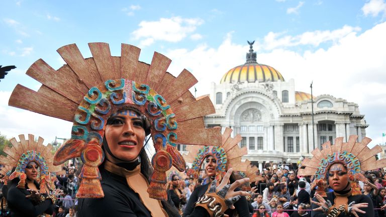 Bond inspires Mexico's Day of the Dead parade | World News | Sky News