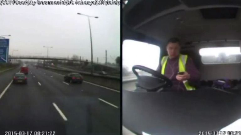 Driver jailed for killing family while on phone | Scoop News | Sky News