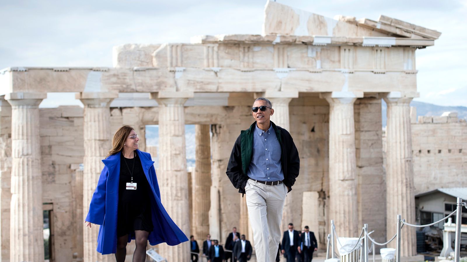 Barack Obama tours the Acropolis | World News | Sky News