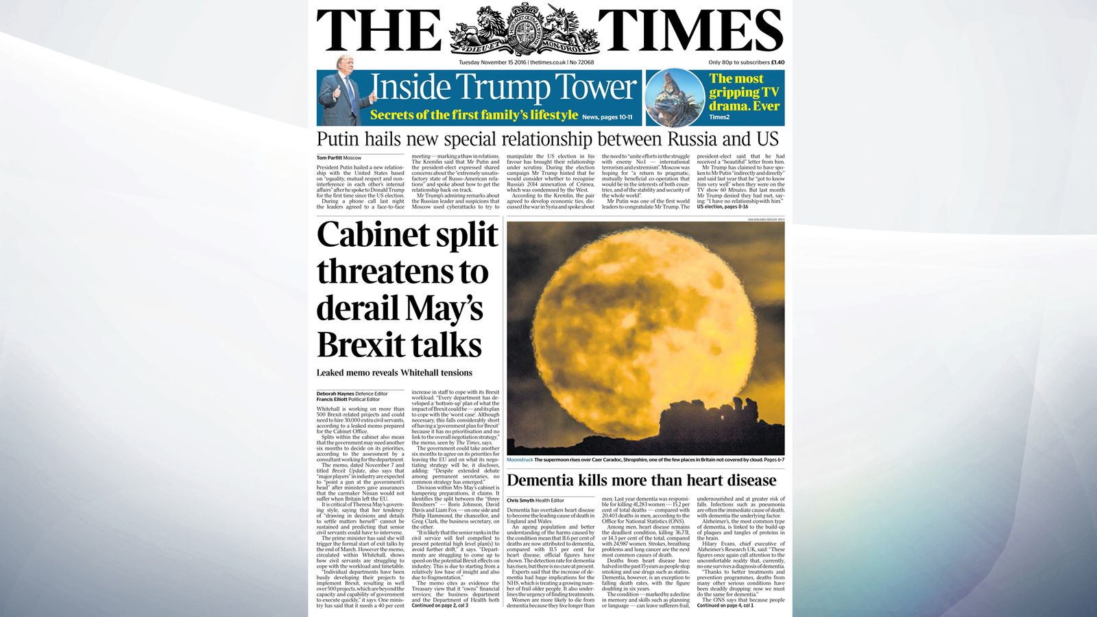 Tuesday's national newspaper front pages | Scoop News | Sky News