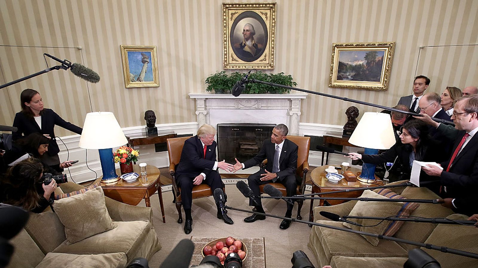 Obama meets Trump: From trash talk to smiles and handshakes | World ...