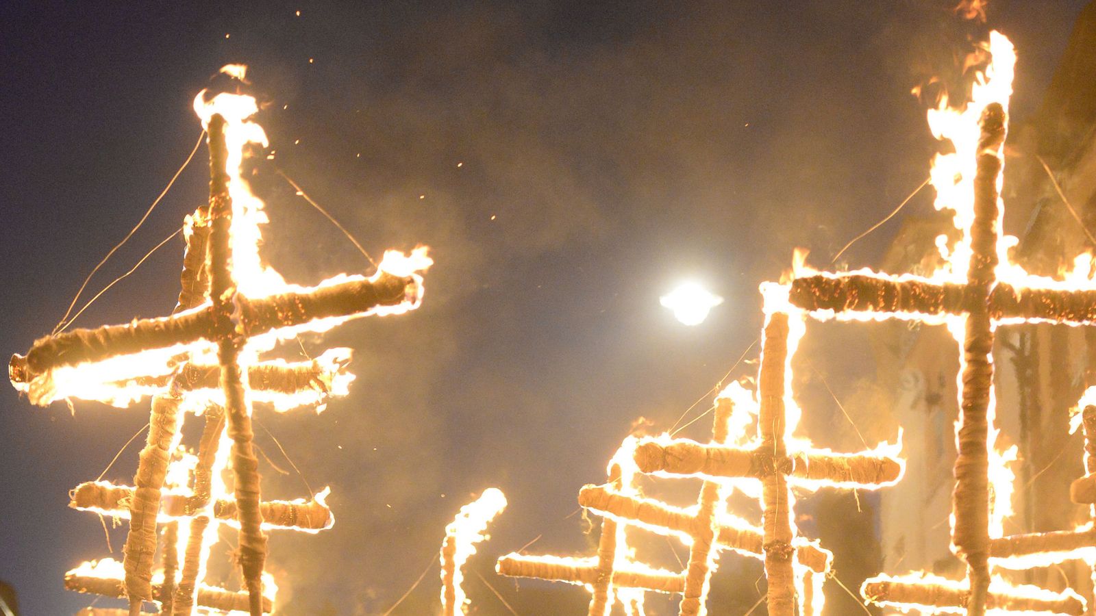 Donald Trump effigy burned on Lewes bonfire | UK News | Sky News