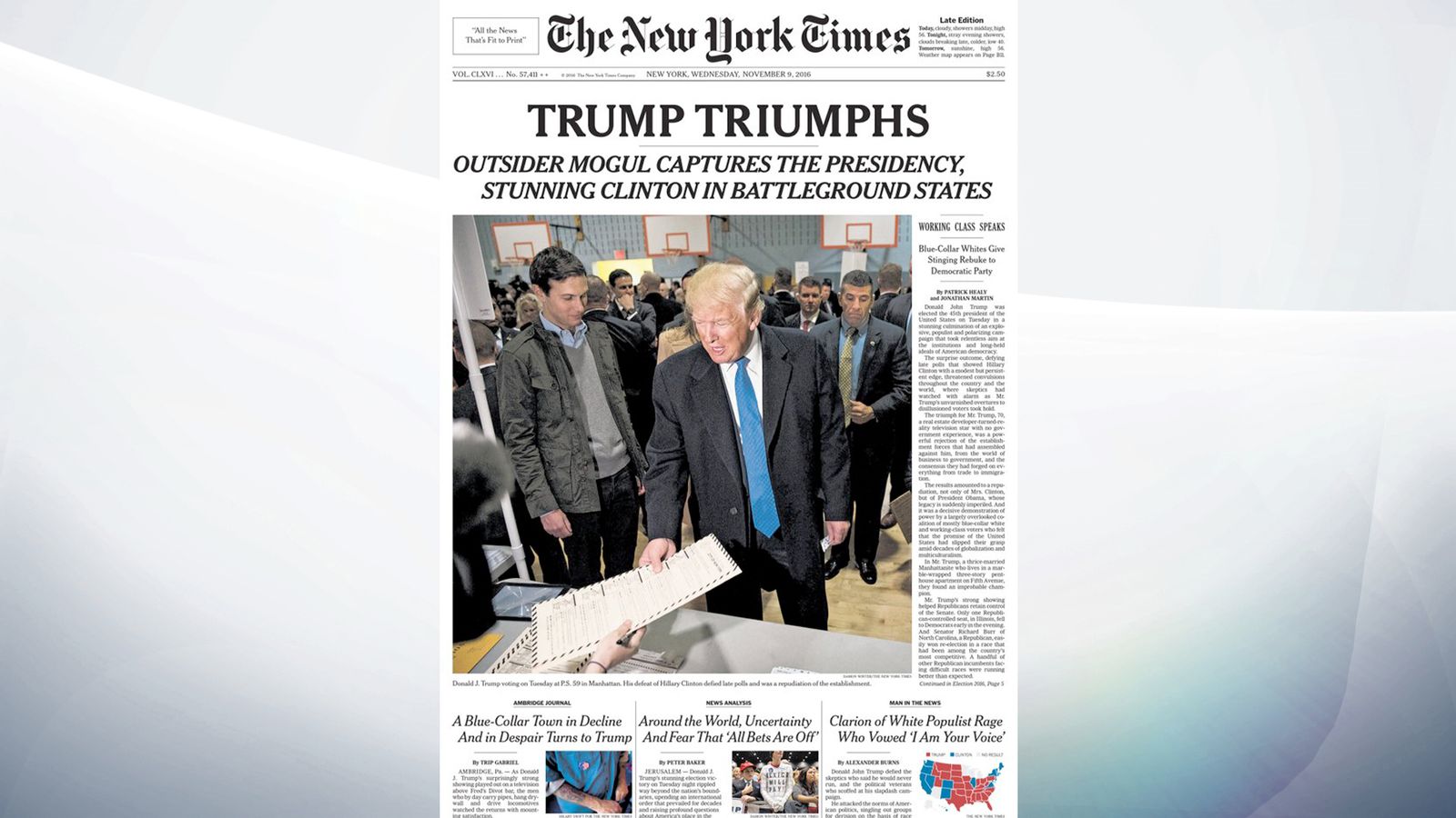 How US newspapers reported Donald Trump's presidential victory | World ...