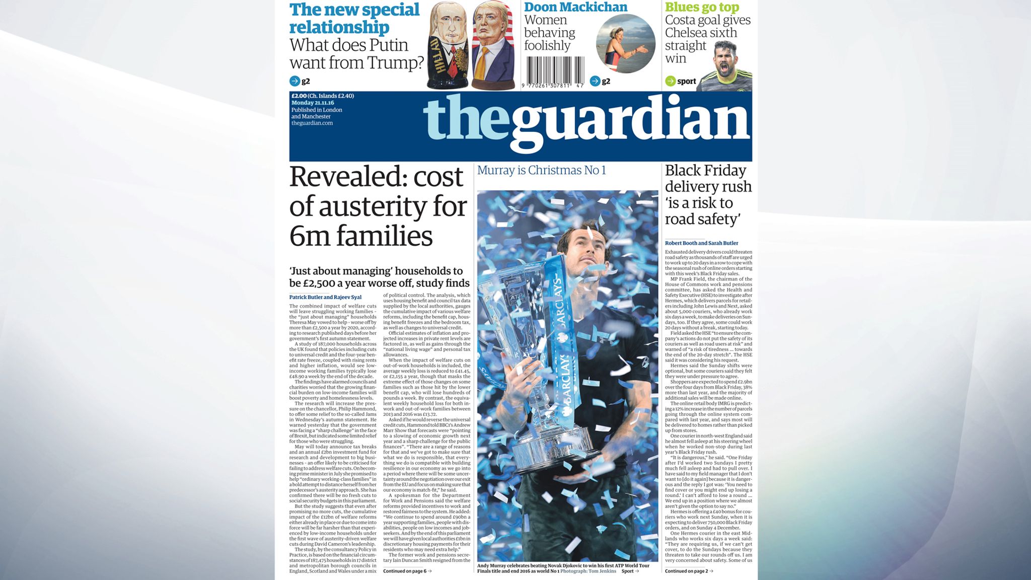 Monday's national newspaper front pages | UK News | Sky News