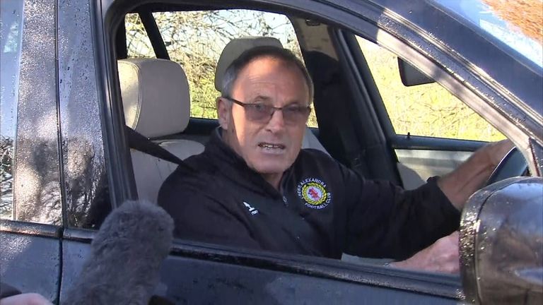 Crewe Alexandra director Dario Gradi has few words for Sky's Nick ...