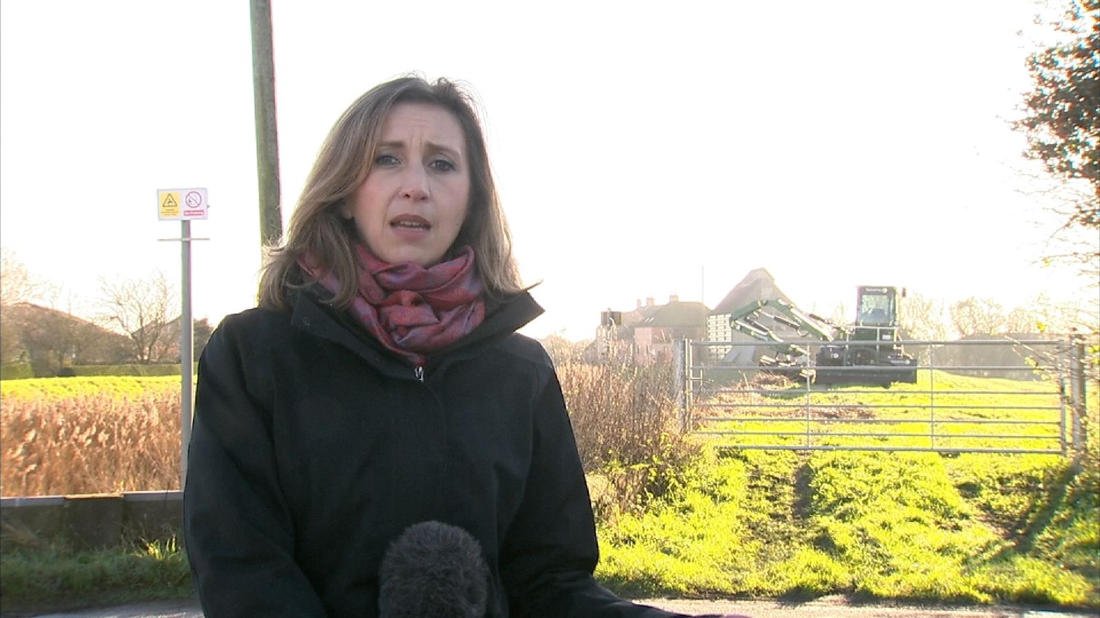 Sky's Rhiannon Mills visited the farm at the centre of the outbreak