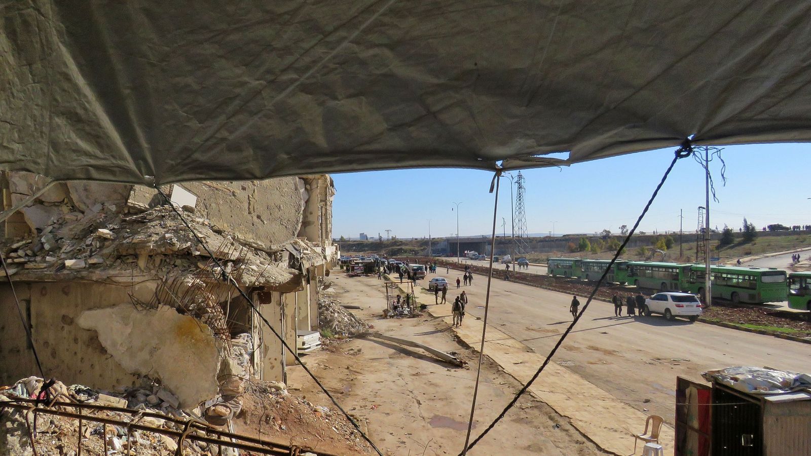 Evacuation of battle-ravaged east Aleppo | World News | Sky News