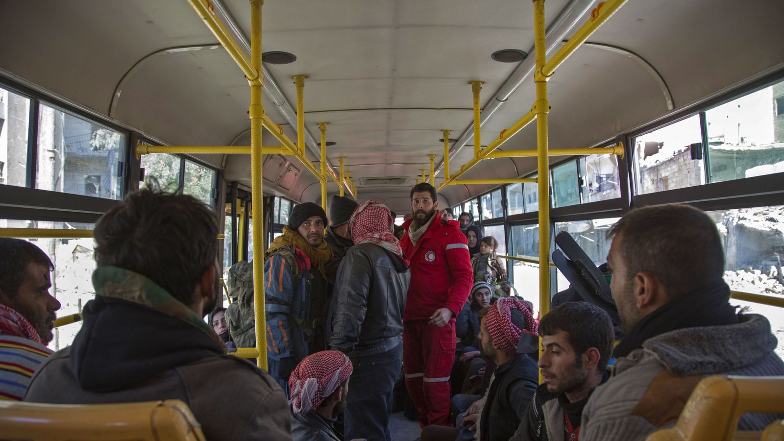 Evacuation of battle-ravaged east Aleppo | World News | Sky News