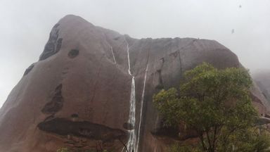 Stunning waterfalls on Uluru after freak storm hits the Australian rock ...