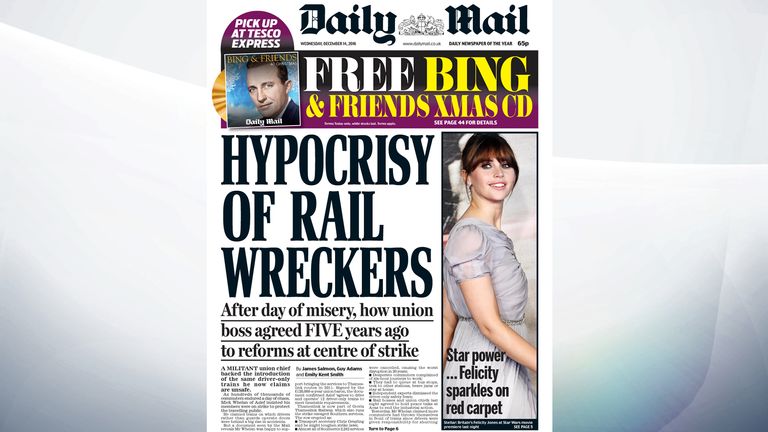 What's on the front of Wednesday's newspapers | UK News | Sky News