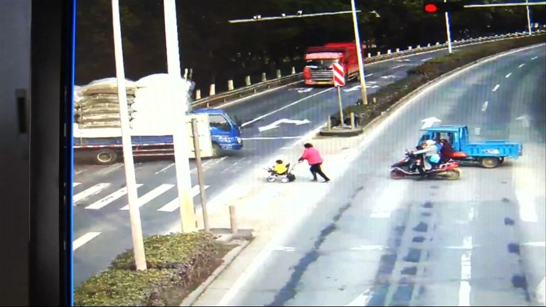 Boy escapes with scratches after being run over by a truck | World News ...