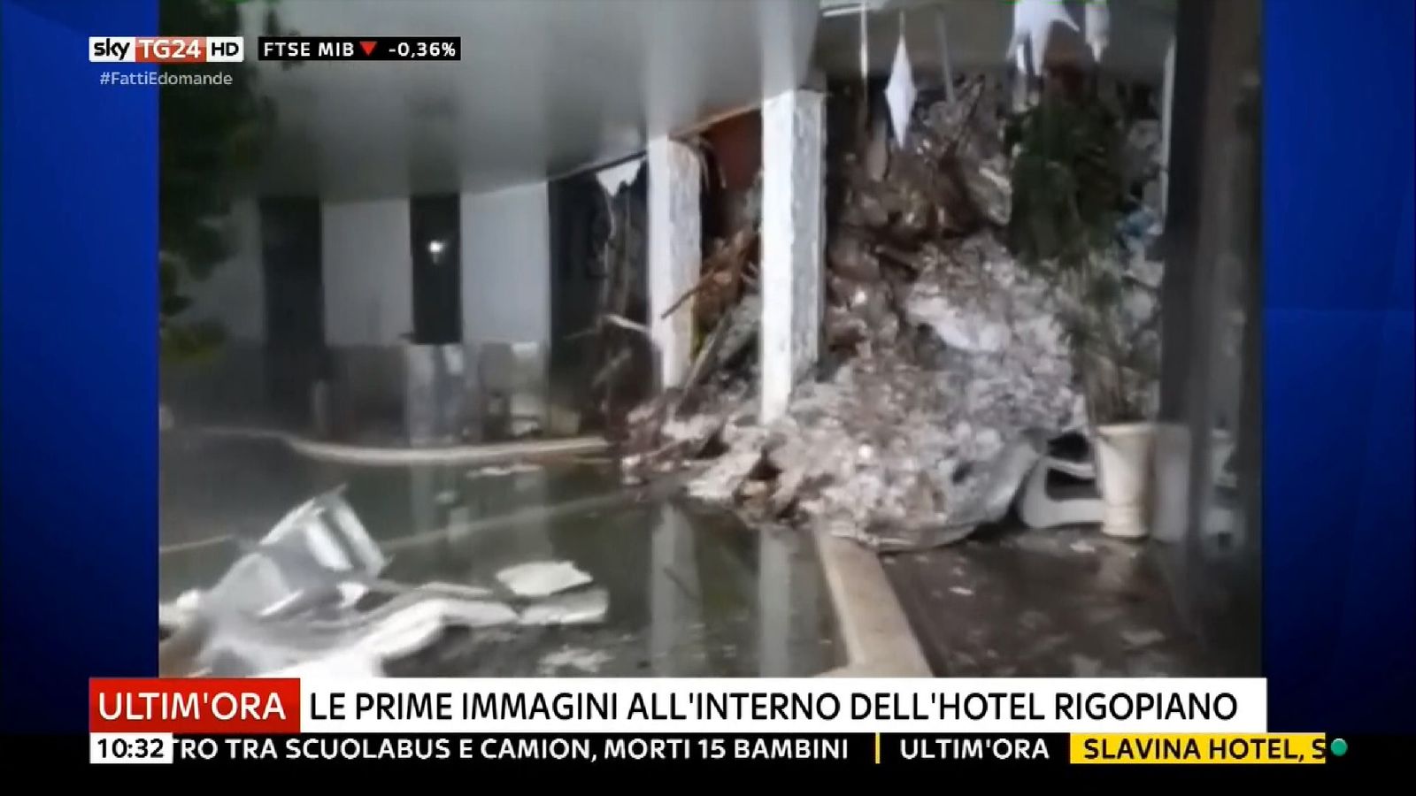 First pictures from inside avalanche hotel | Scoop News | Sky News