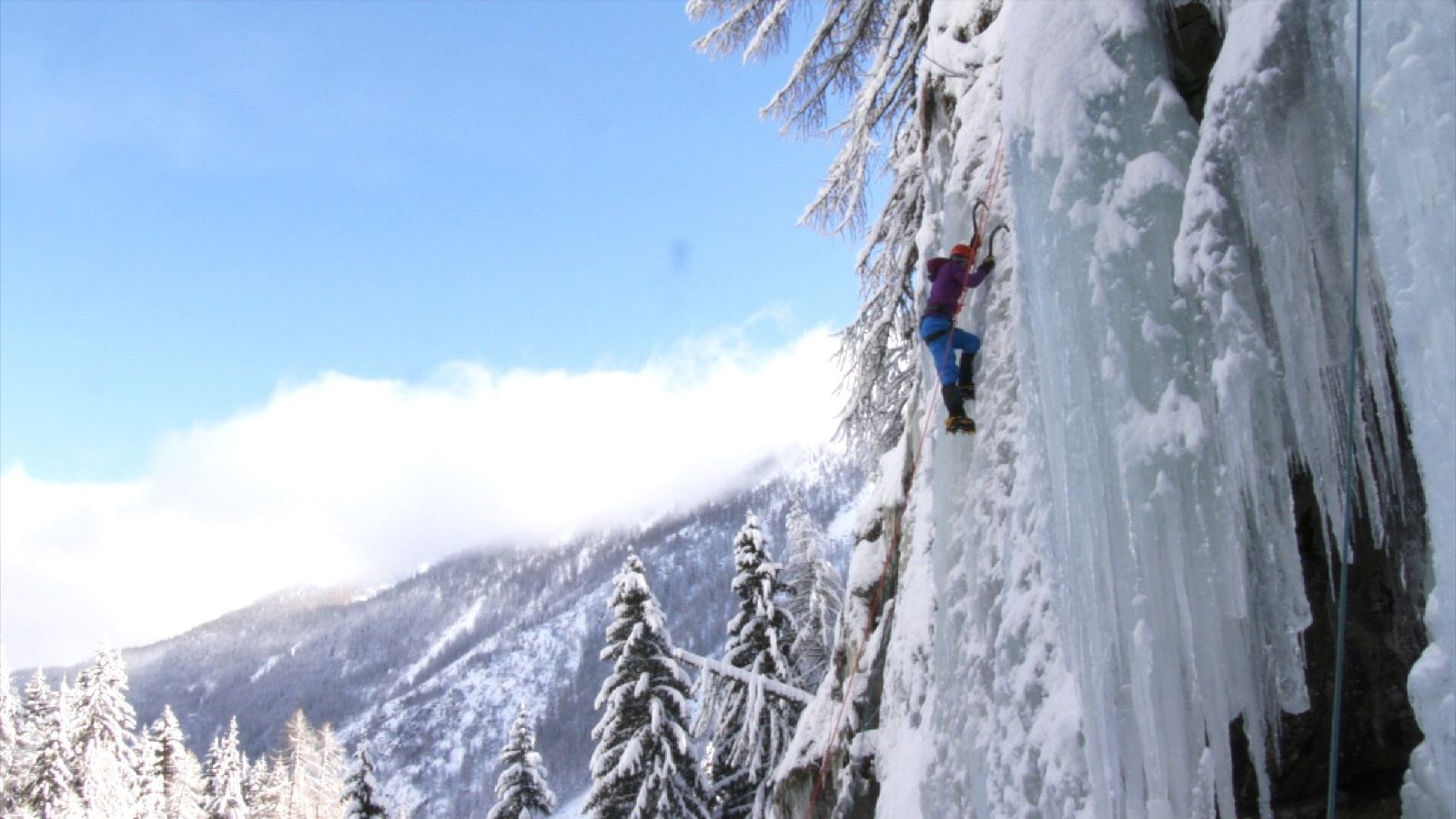 Alps snow delay gives rise to ice climbing | Scoop News | Sky News