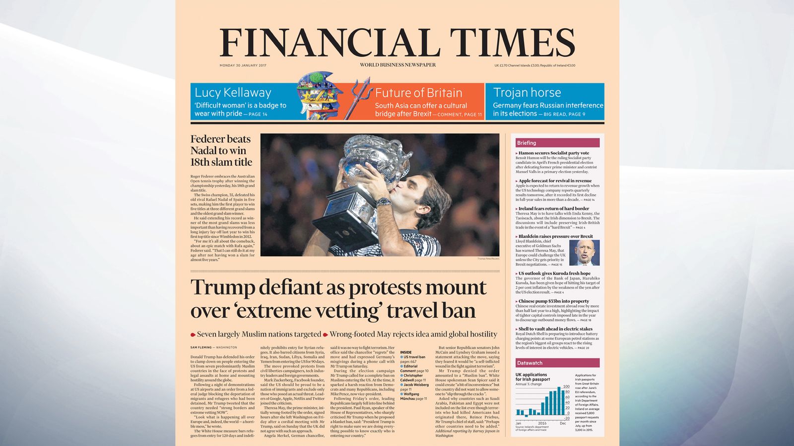 What's on the front of Monday's newspapers | UK News | Sky News