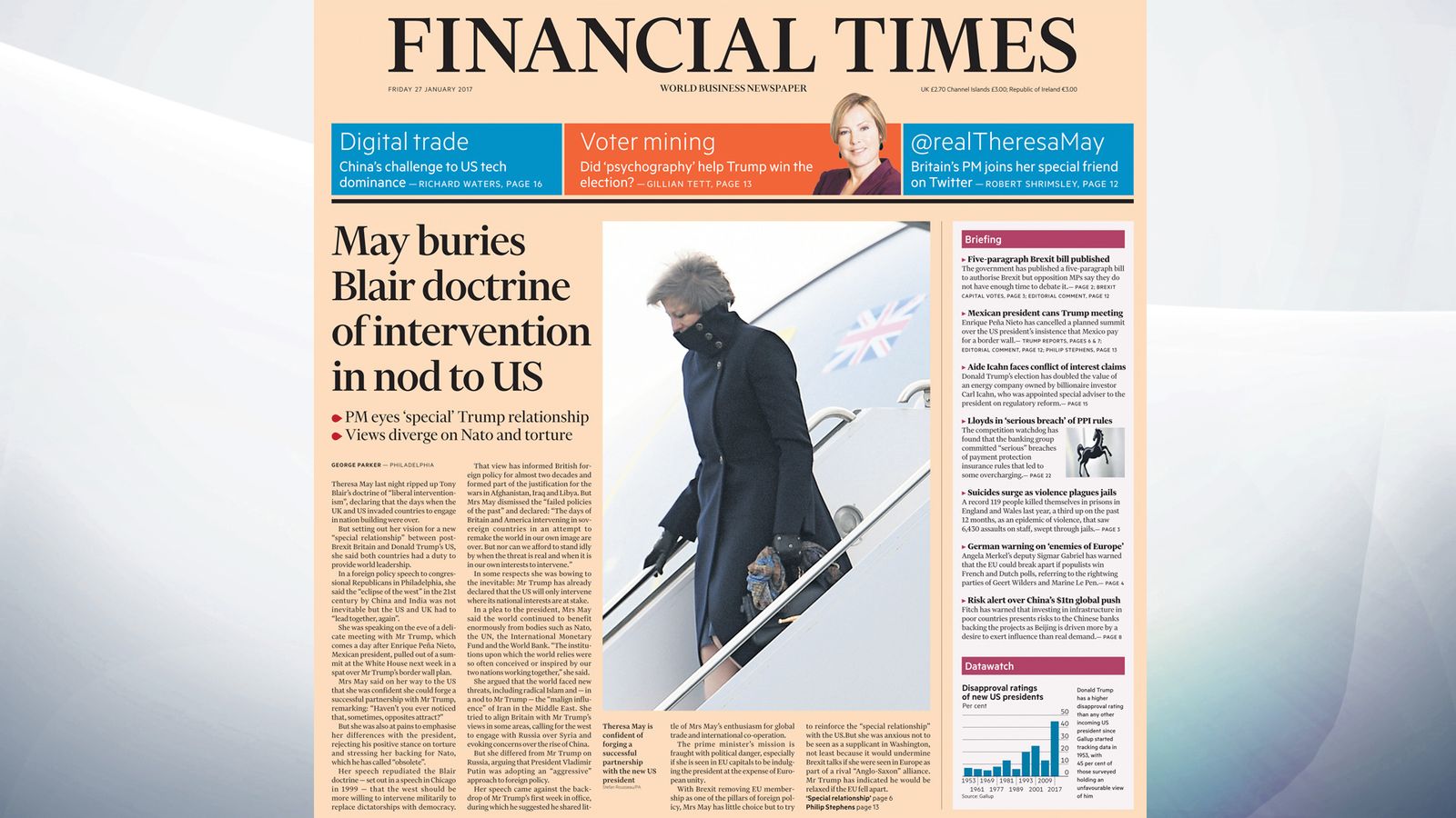 Friday's national newspaper front pages | UK News | Sky News