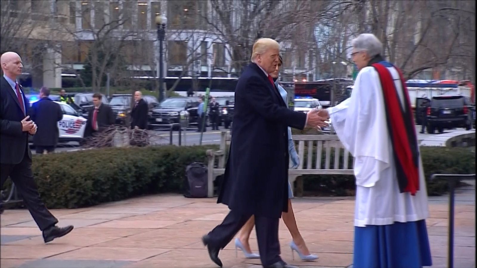 Trump arrives at church ahead of inauguration | Scoop News | Sky News