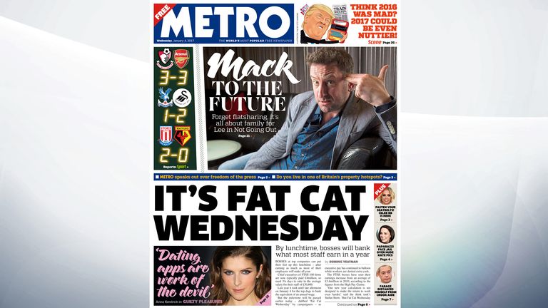 Wednesday's national newspaper front pages | UK News | Sky News