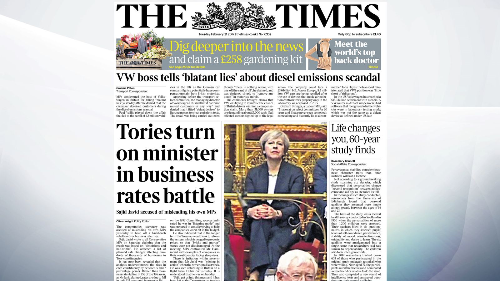 Tuesday's national newspaper front pages | Scoop News | Sky News