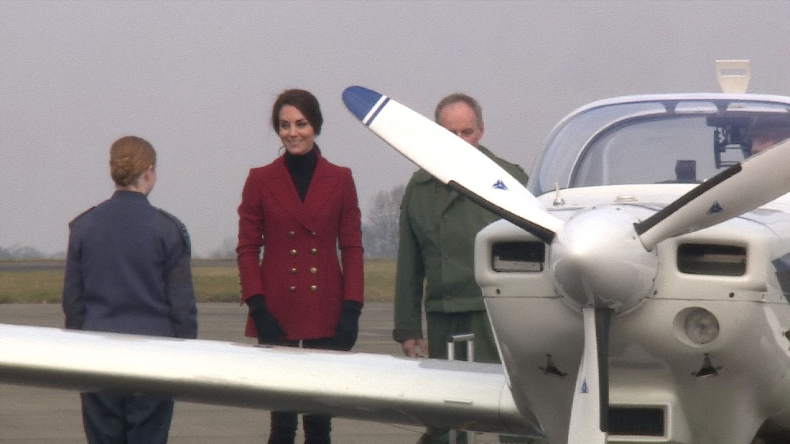 Duchess at the airbase: Kate meets RAF cadets | Scoop News | Sky News