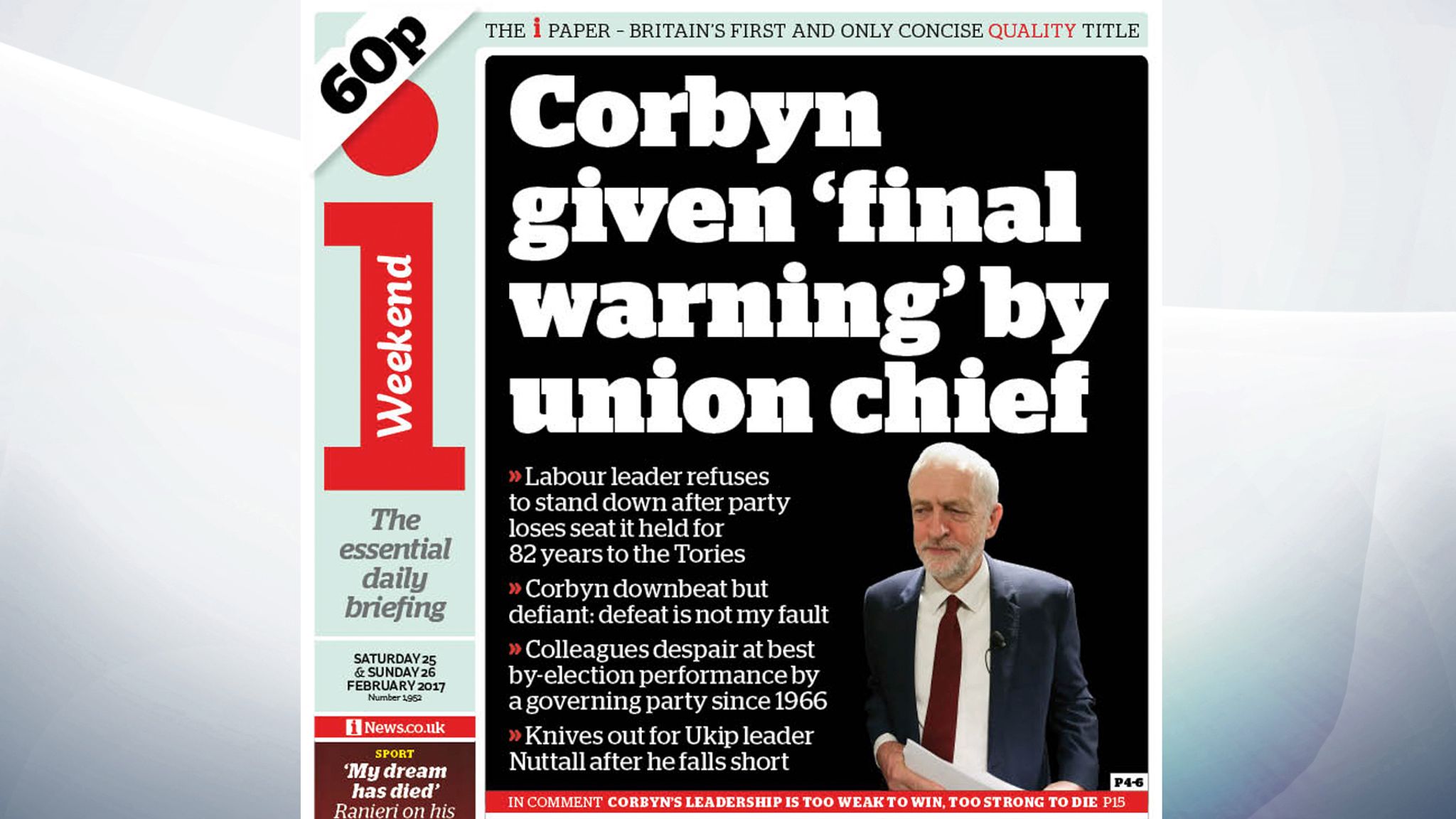 Saturday's national newspaper front pages | UK News | Sky News