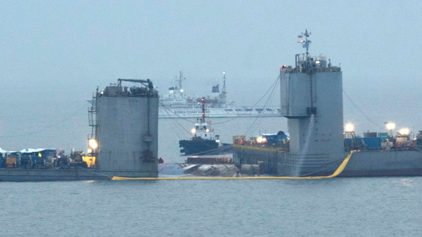 South Korea starts raising sunken ferry three years after disaster ...