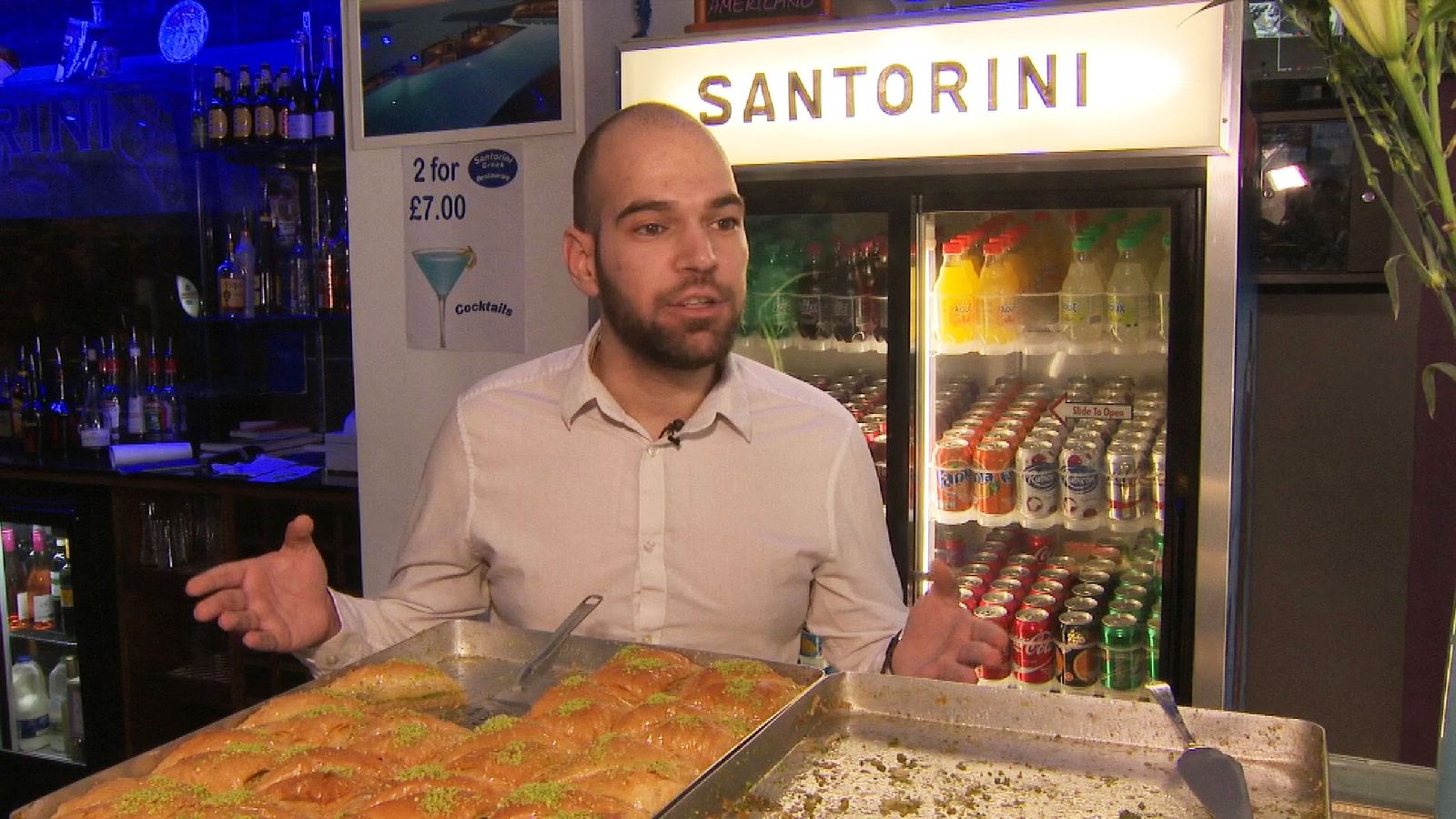 Greek waiter fears he won't be able to stay in UK | Scoop News | Sky News