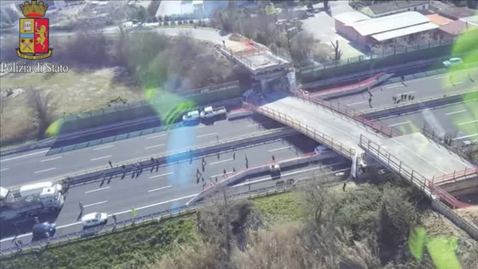 Couple crushed to death as motorway bridge falls on car on Italian ...