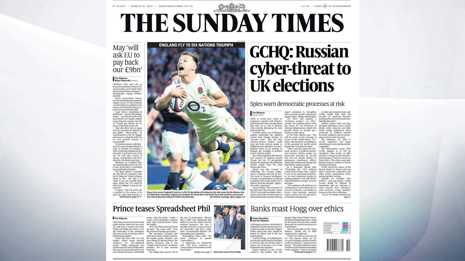 All of today's newspaper front pages | Scoop News | Sky News