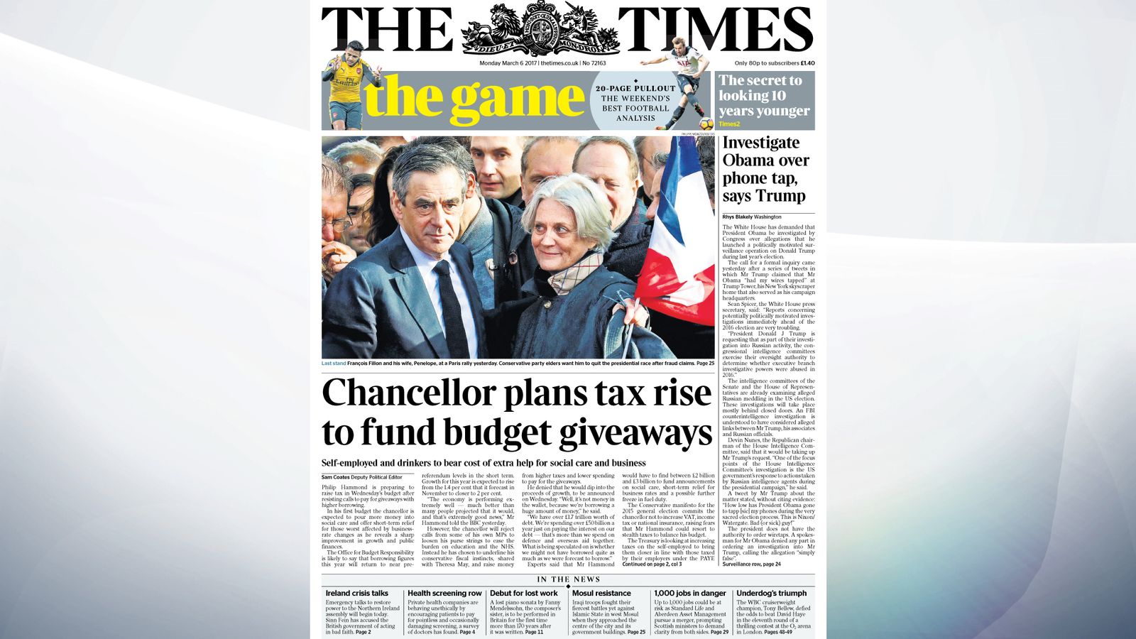 Monday's national newspaper front pages | Scoop News | Sky News