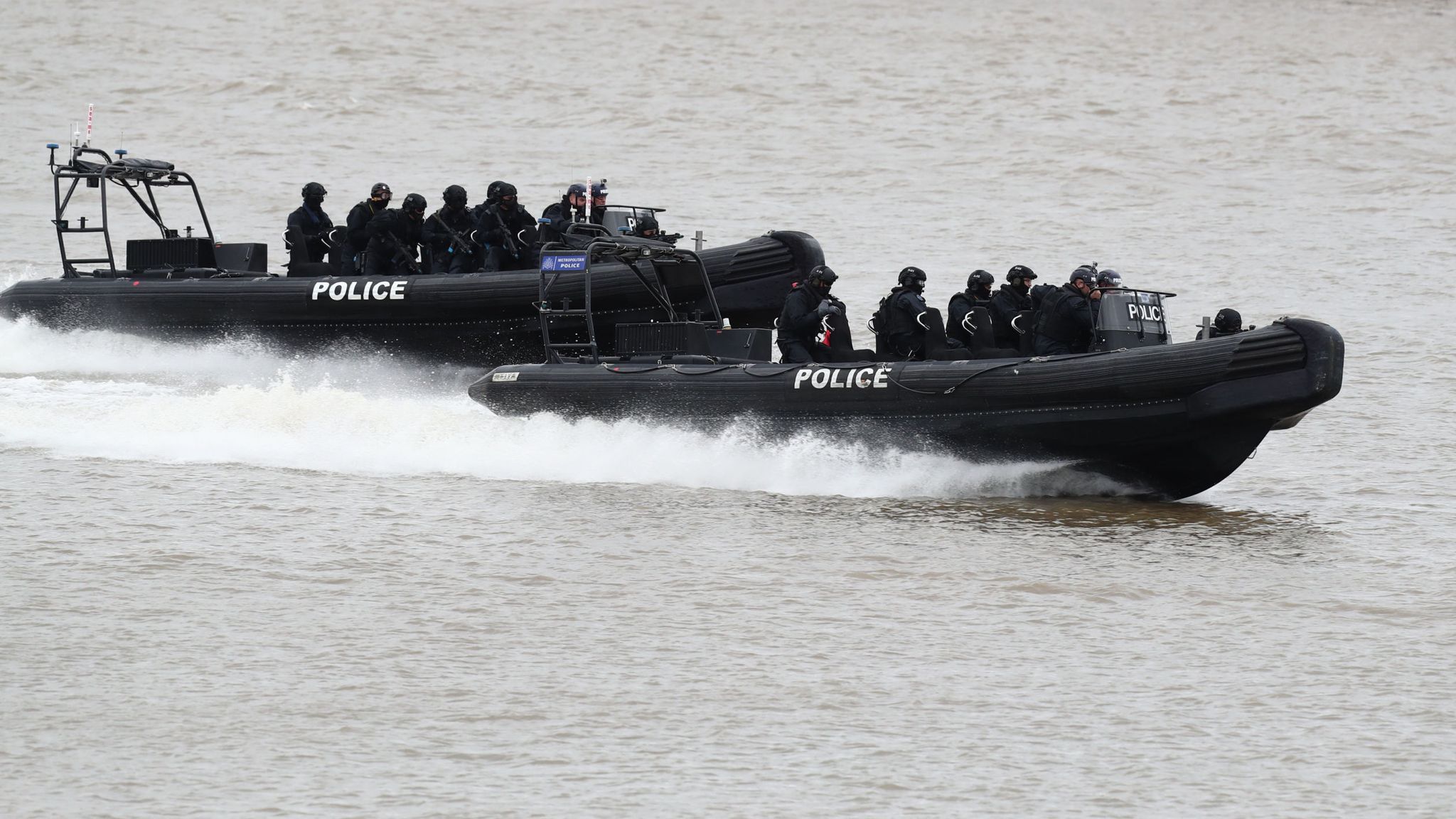 Armed police storm boat in hijack exercise on River Thames | UK News ...