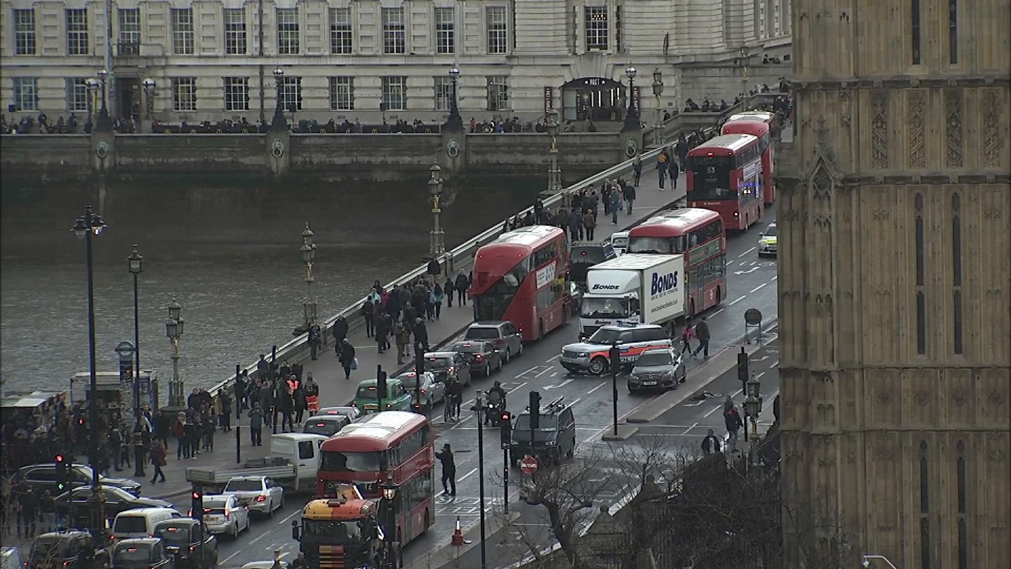 Westminster attack: Images from the bridge | UK News | Sky News