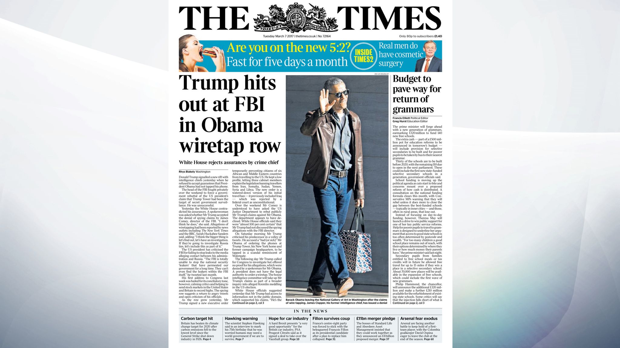 Tuesday's national newspaper front pages | Scoop News | Sky News