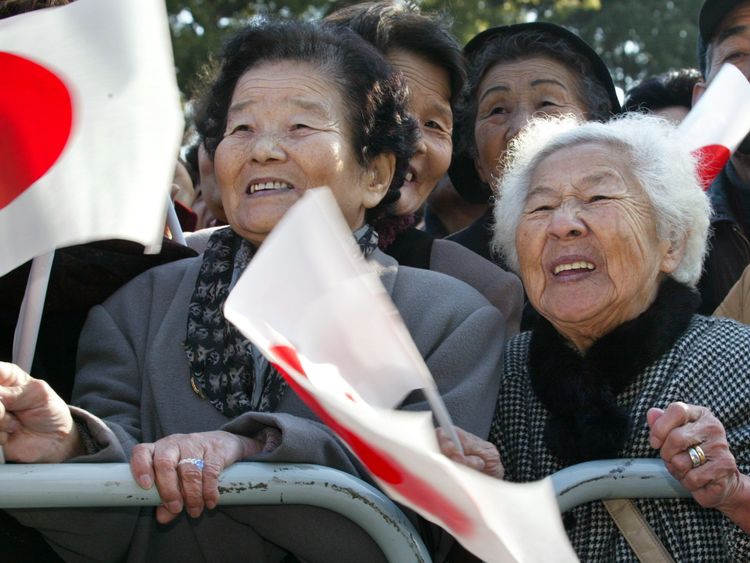 How is Japan caring for the world's oldest population?