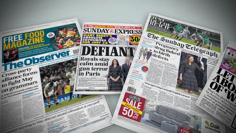 A look at Sunday's papers | Scoop News | Sky News