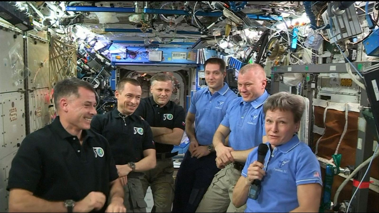 Departing Space Station Commander