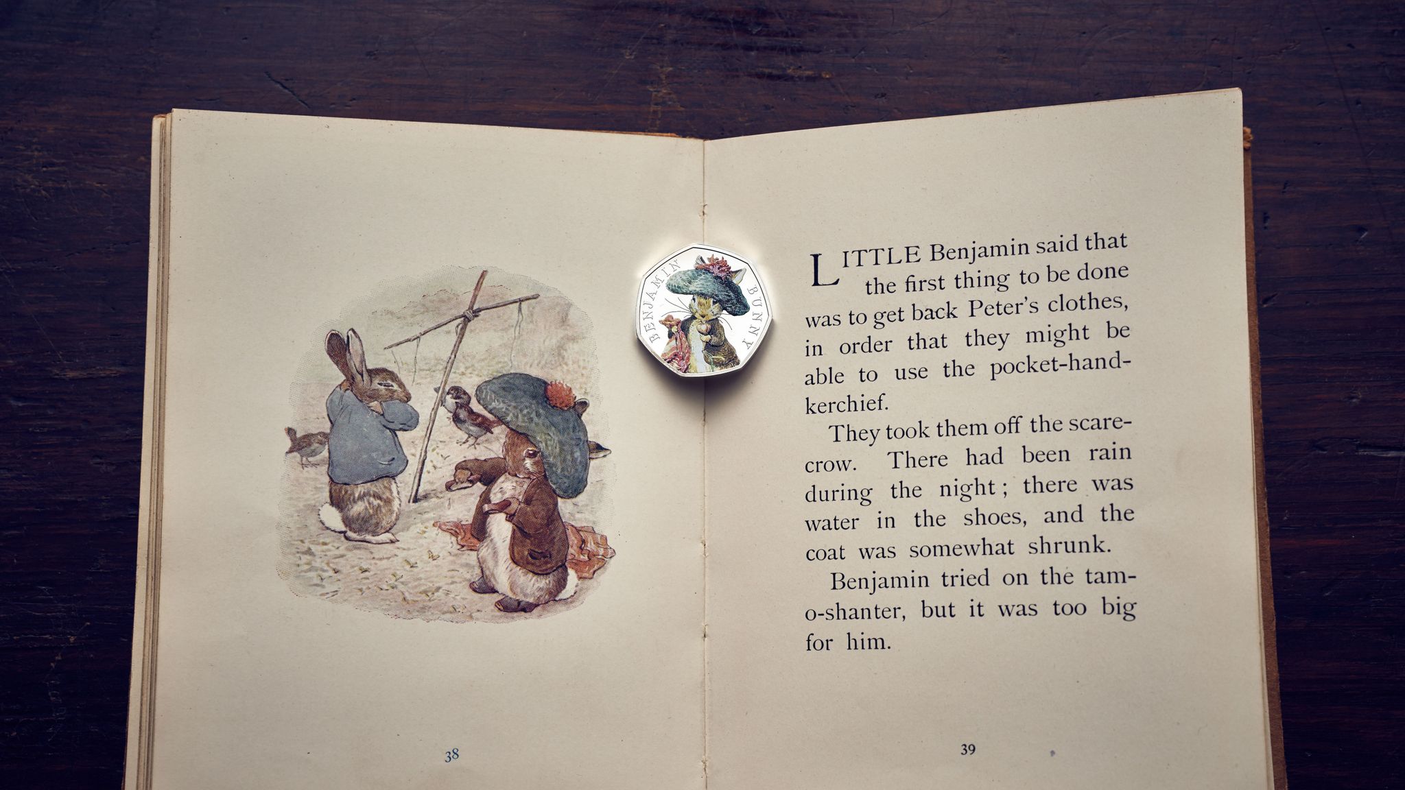 Peter Rabbit part of Beatrix Potter coloured 50p coin release by Royal ...