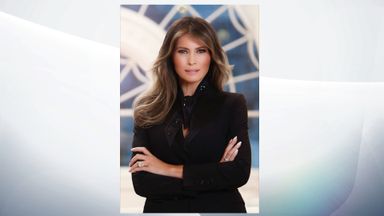 First official portrait of Melania Trump as First Lady is unveiled ...