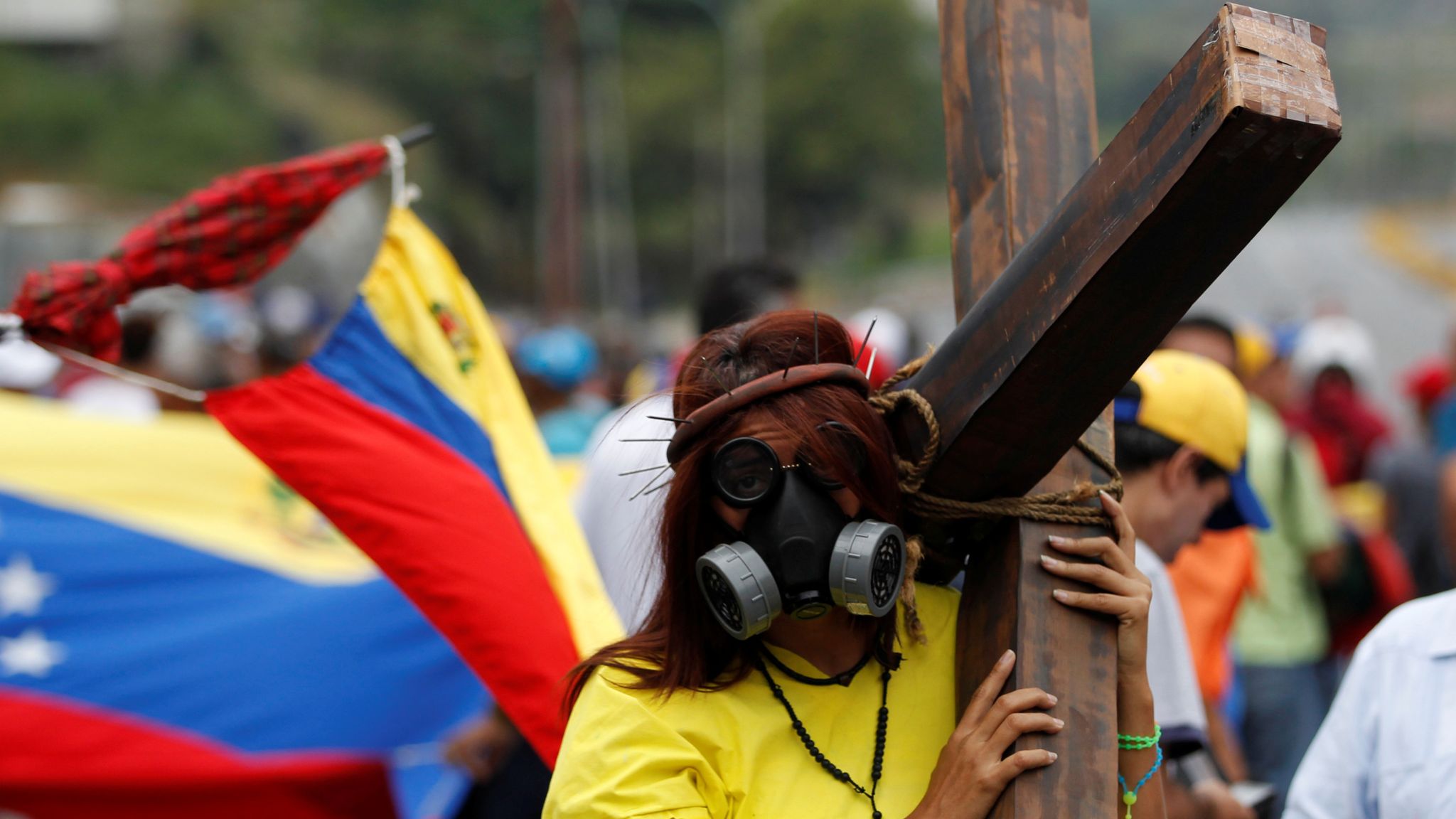 Venezuela's masks of protest | World News | Sky News