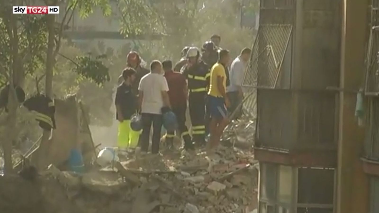Two bodies found after tower block partially collapses near Naples | UK ...