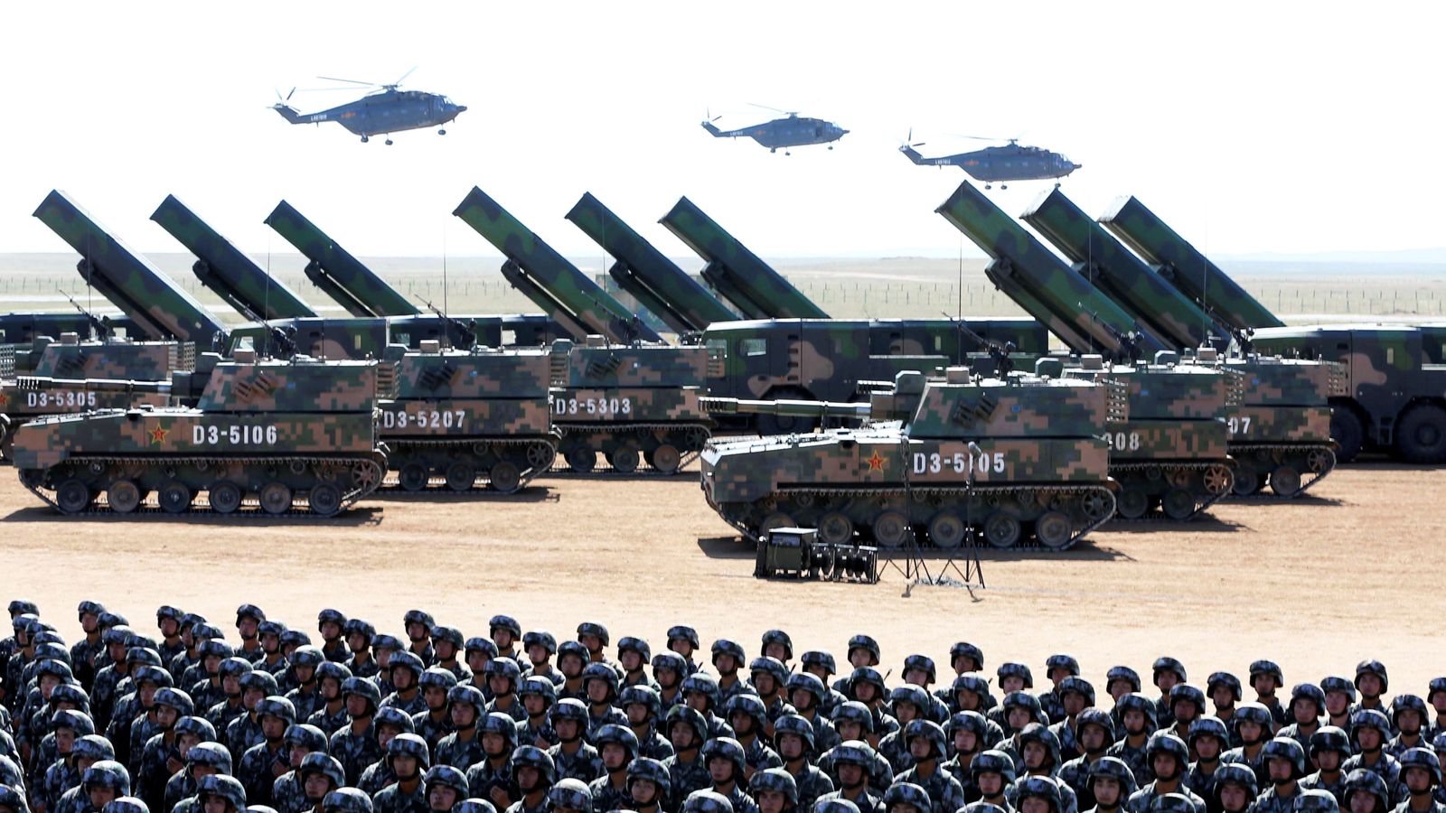 China's army 'can defeat all invading enemies' | World News | Sky News