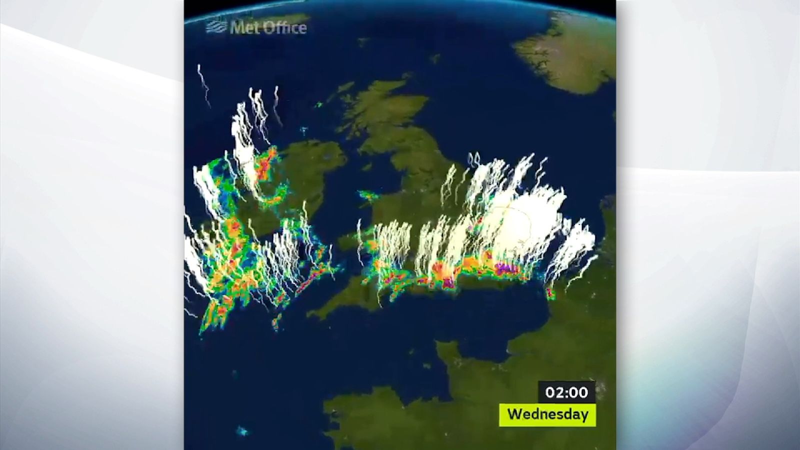Lightning map shows how UK was lit up | News UK Video News | Sky News