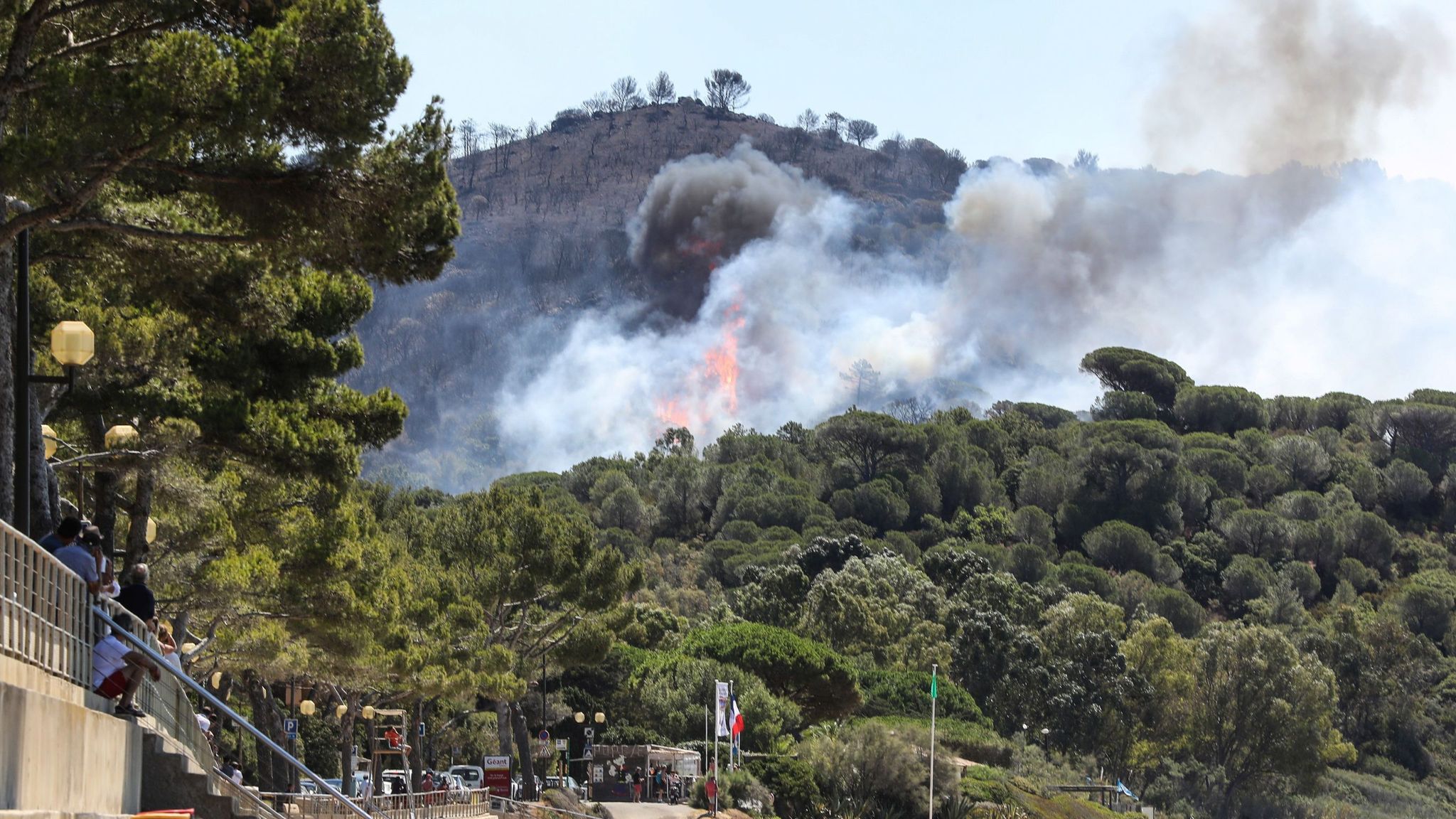 French fires force evacuation of 12,000 people | World News | Sky News