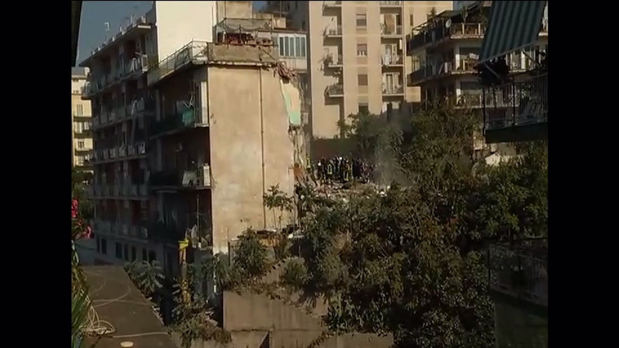 Two bodies found after tower block partially collapses near Naples | UK ...