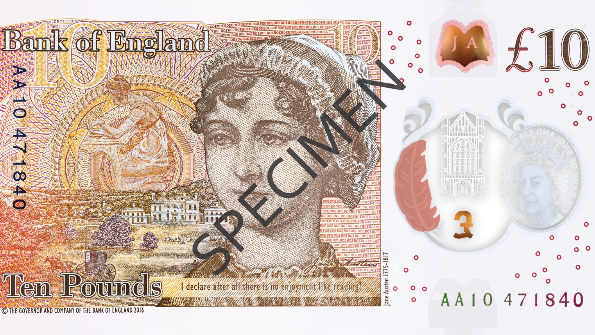 Coming soon to your wallet: New £10 note unveiled | Money News | Sky News