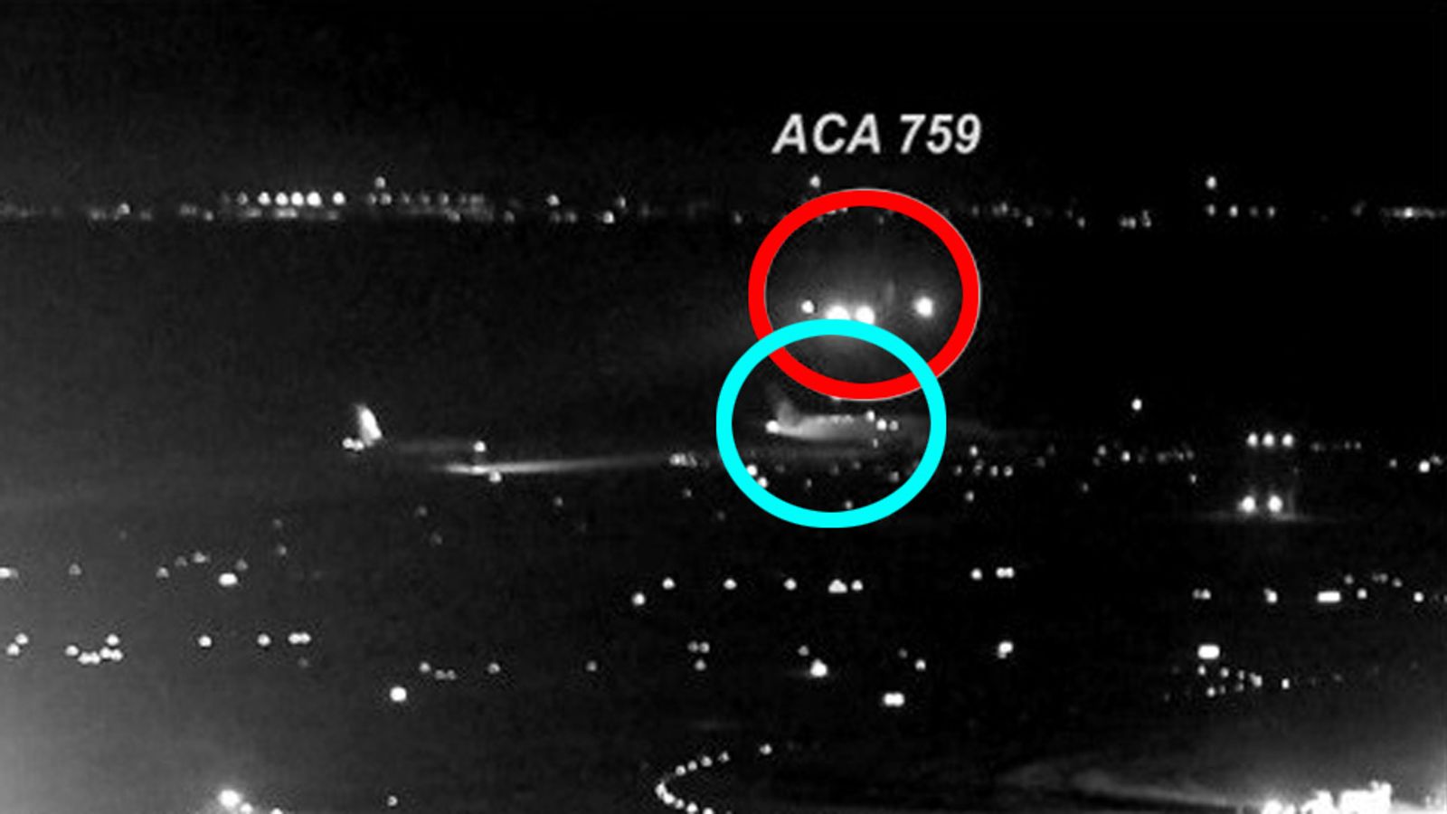 Photographs show moment Air Canada jet missed four passenger planes by ...