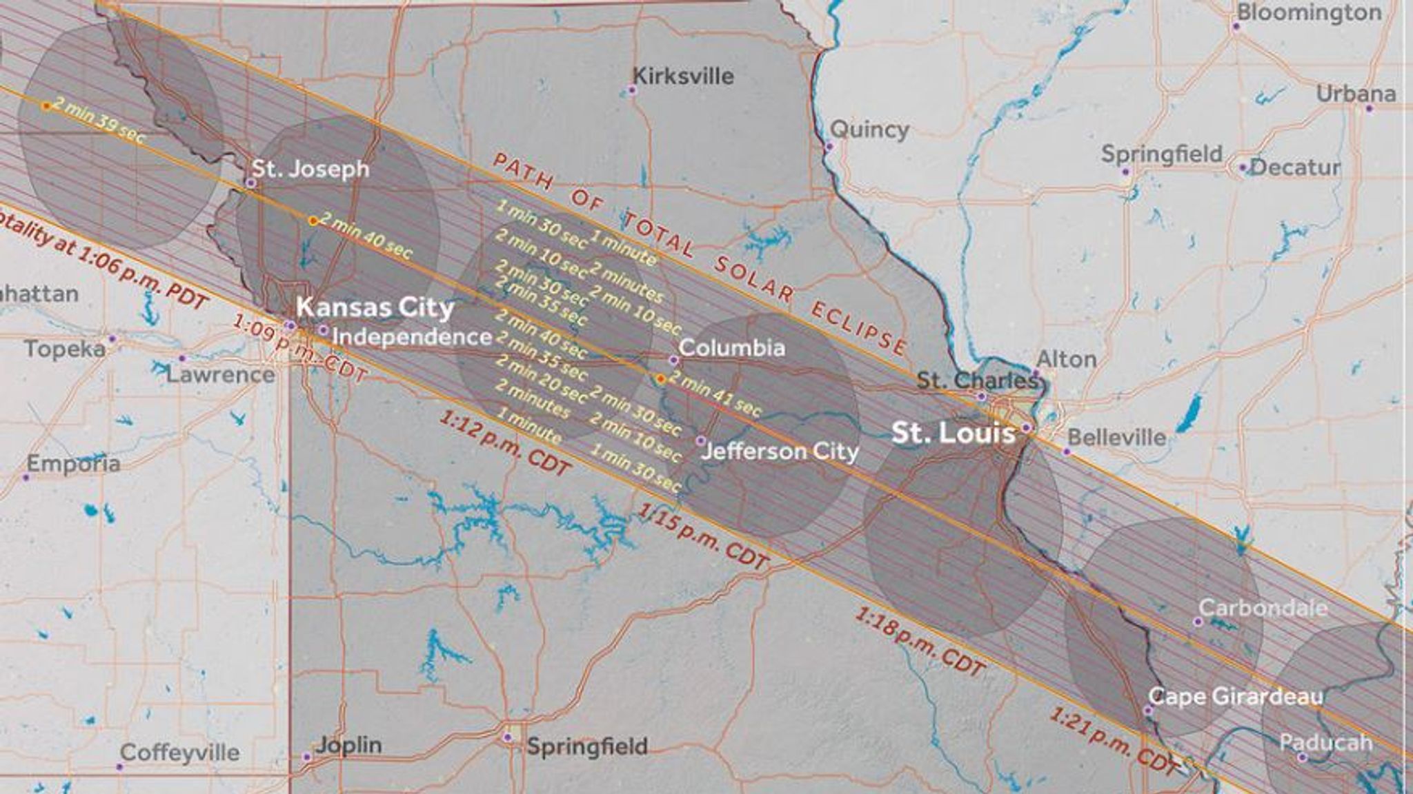 Great American Eclipse: Where natural phenomenon will blot out the Sun ...