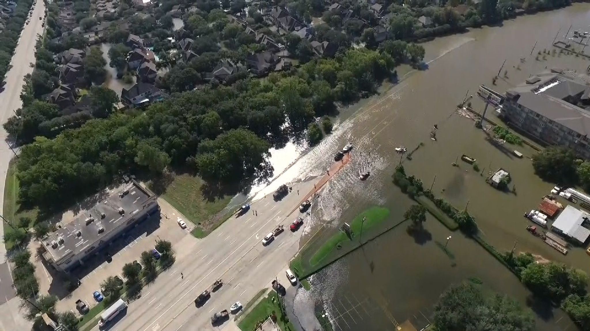 Houston by air: A sunken city emptied of inhabitants | World News | Sky ...