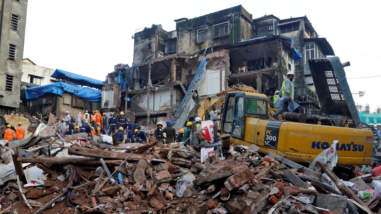 Mumbai building collapse death toll rises to 33 | World News | Sky News