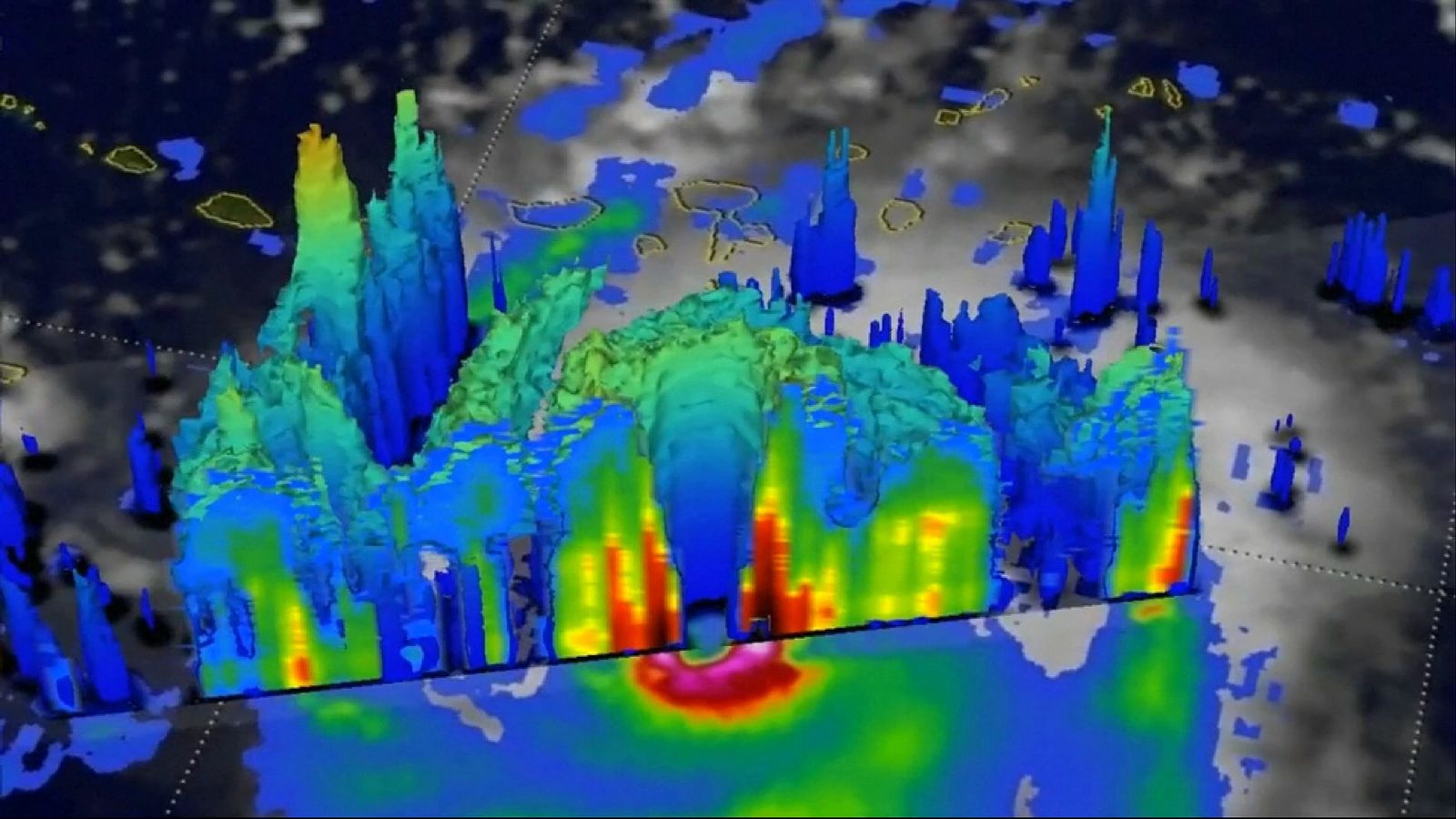 NASA animation shows hurricane rainfall | World News | Sky News